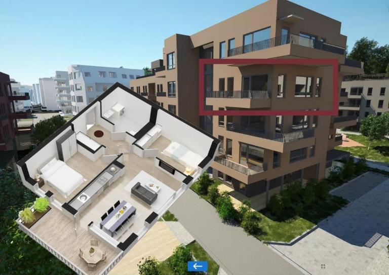 Ny moderne 3 roms med stor balkong i 4.etasje med heis og garasjeplass ...